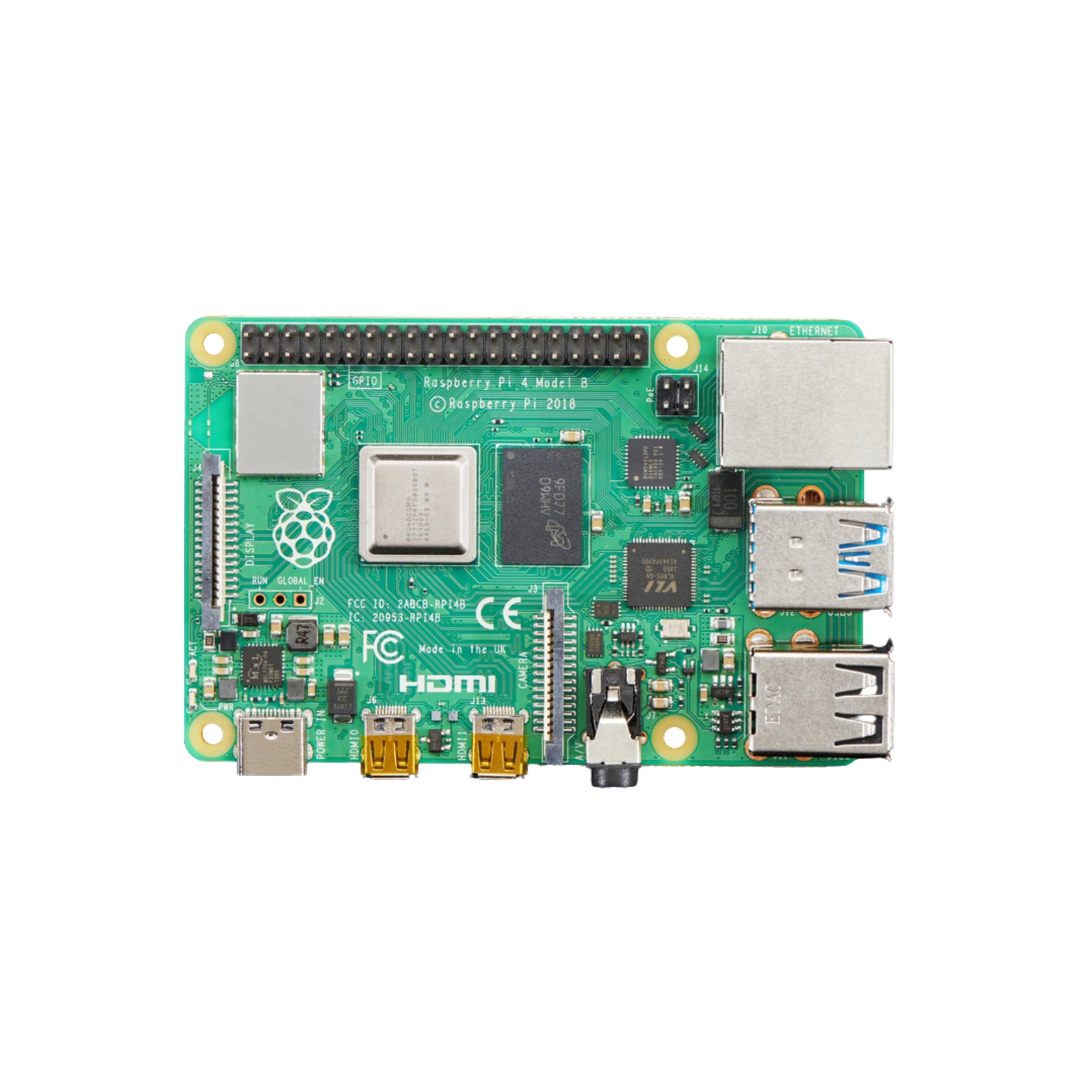 Raspberry Pi 4 Model B – Quad-Core 64-Bit SBC (1GB/2GB/4GB/8GB RAM ...